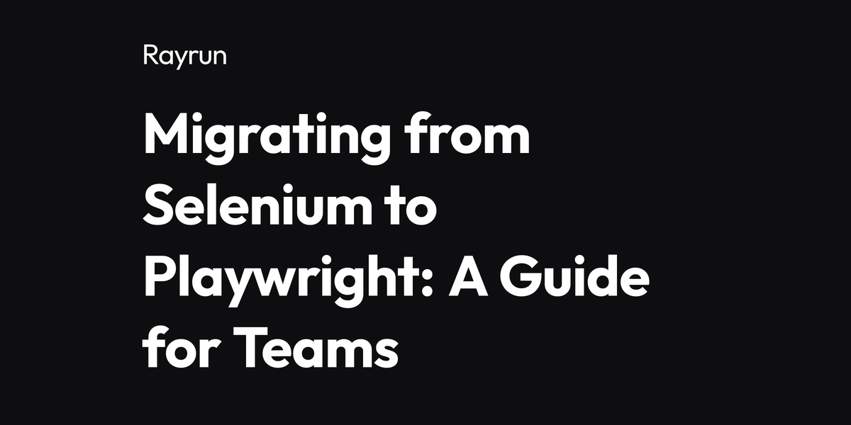 Automating code migration from Selenium to Playwright Automating code migration from Selenium to Playwright