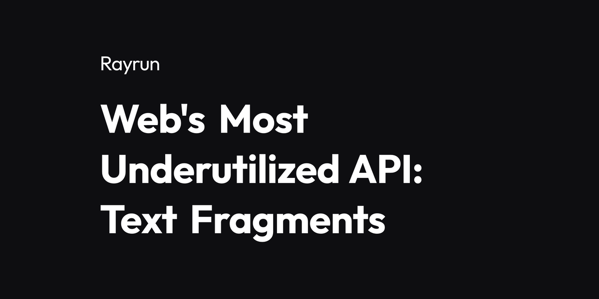 Mastering Text Fragments Mastering Text Fragments