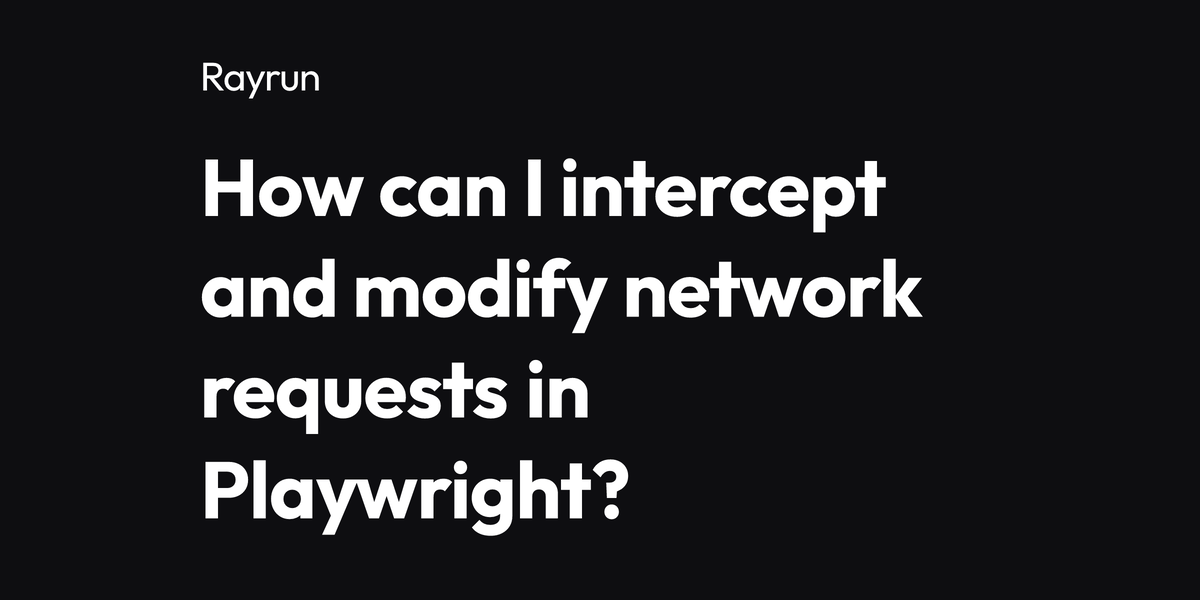 How can I intercept and modify network requests in Playwright?