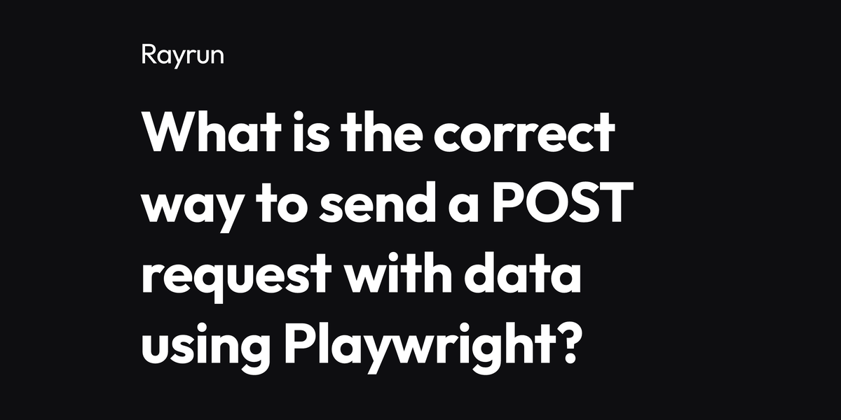 What is the correct way to send a POST request with data using Playwright?