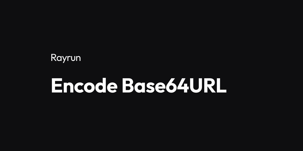 Encode Base64URL