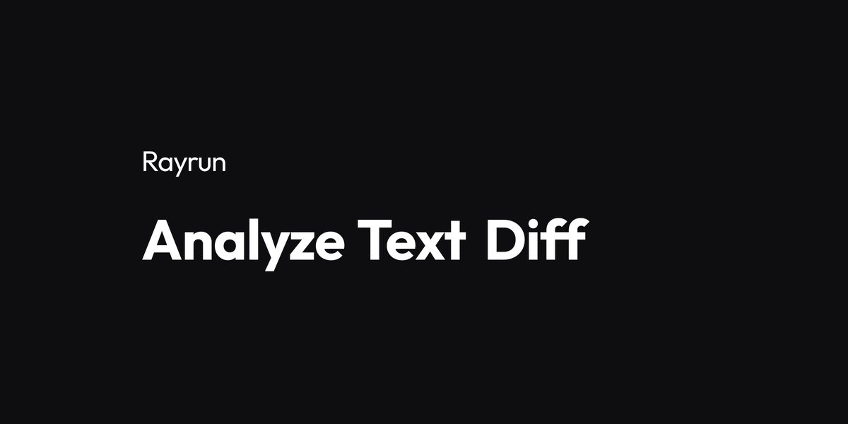 Analyze Text Diff