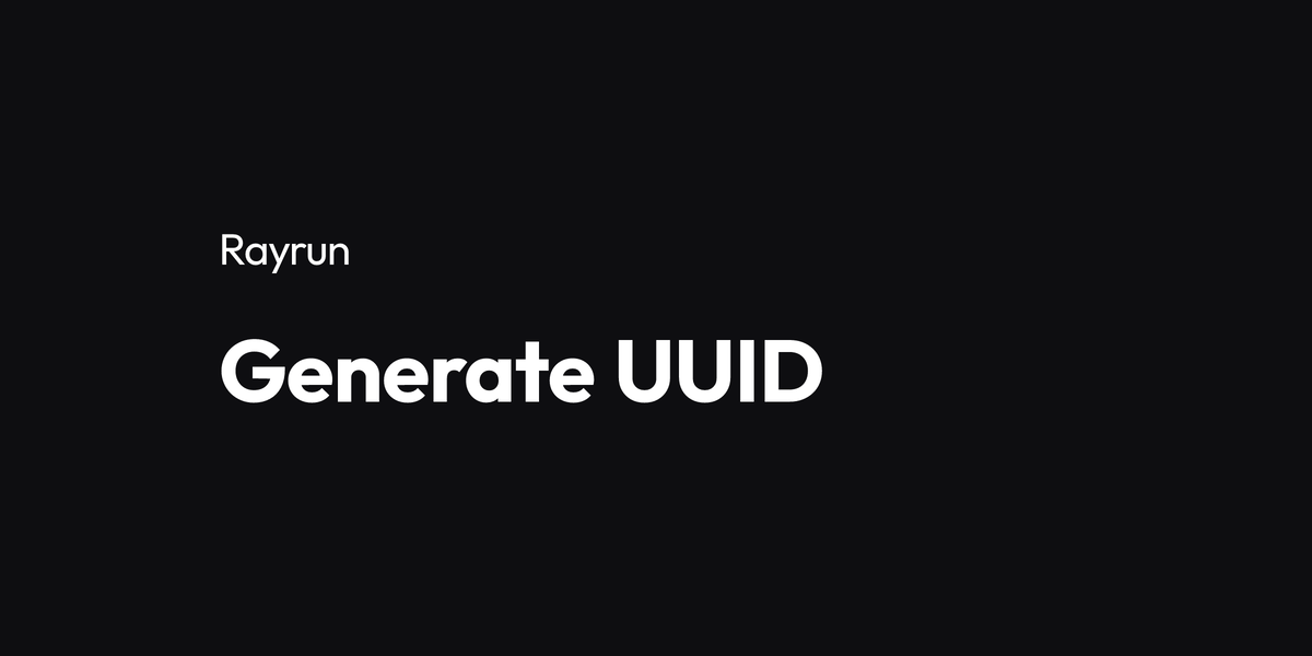 Generate UUID